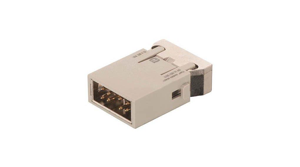09140083021 | HARTING Heavy Duty Power Connector Module, 10A, Male, Han-Modular Series, 4 ...
