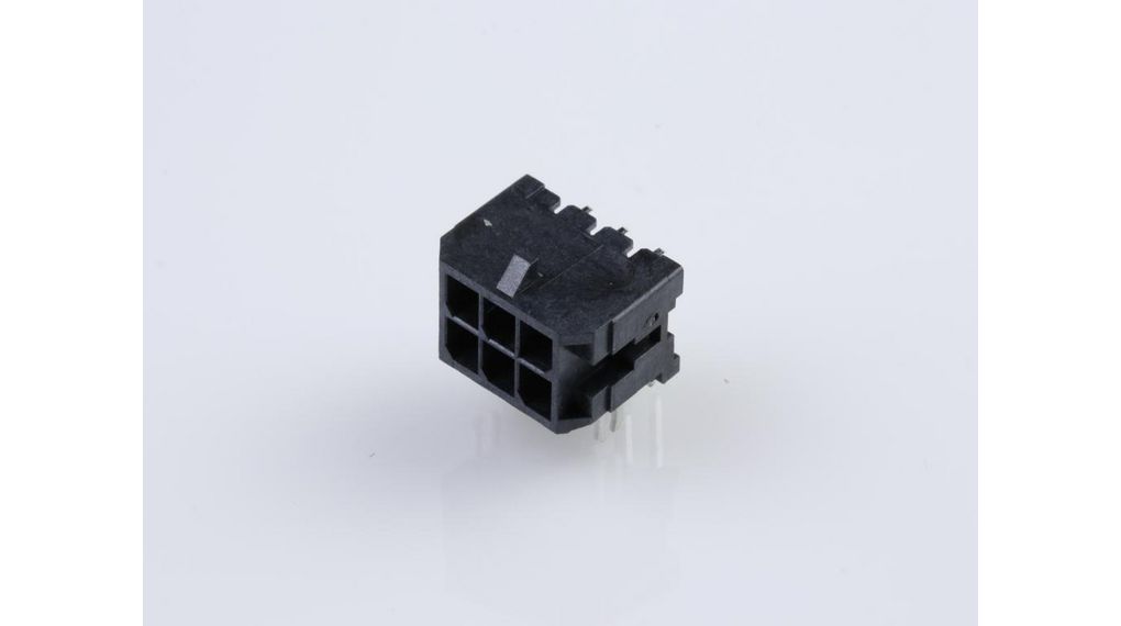 43045-0622 | Molex Micro-Fit 3.0 90° Header 3.00mm Dual Row 2 Circuits with PCB Press-fit Metal ...