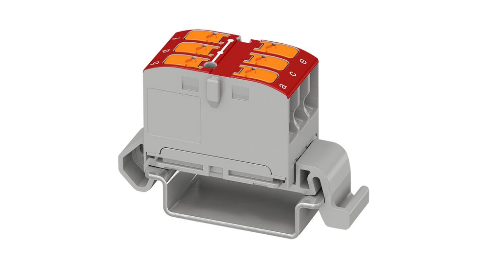 1019528 | Phoenix Contact Terminal Block, Push-In, 6 Poles, 690V, 24A ...