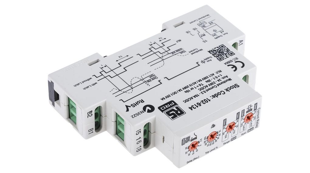 1026134 | RS PRO Current Monitoring Relay 230V 1CO | Distrelec ...