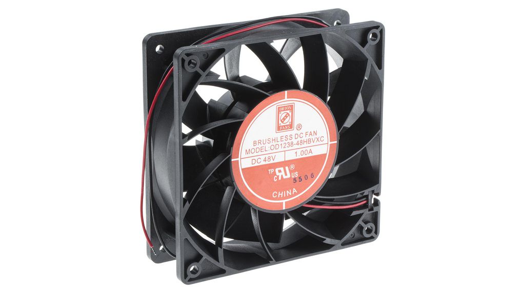 7033476 | RS PRO Axial Fan DC Ball 120x120x38mm 48V 1A 65dBA 383.9m³/h ...