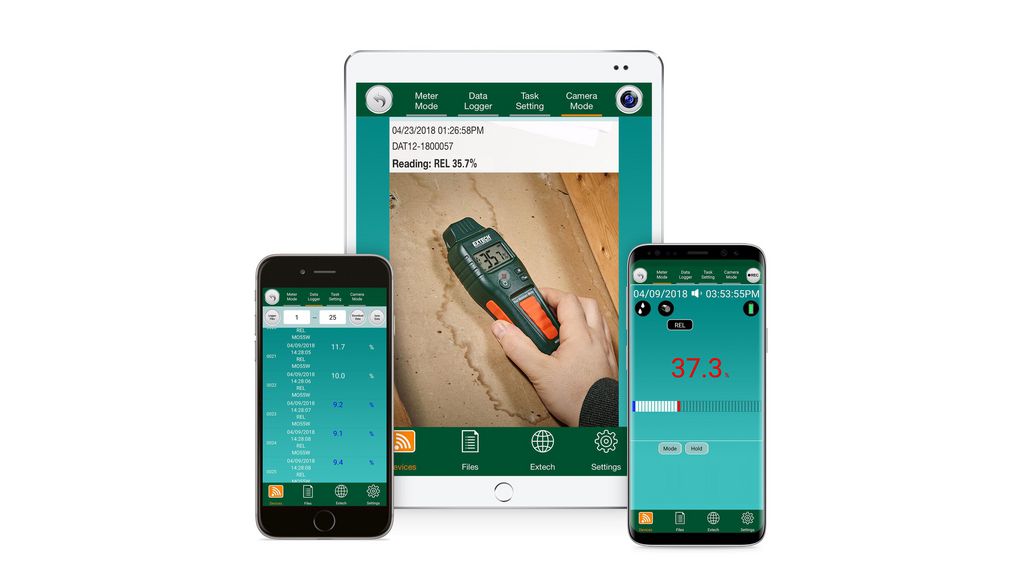 MO55W | Extech Instruments Datalogging Pin/Pinless Moisture Meter, 5 ... 50% | Distrelec Germany