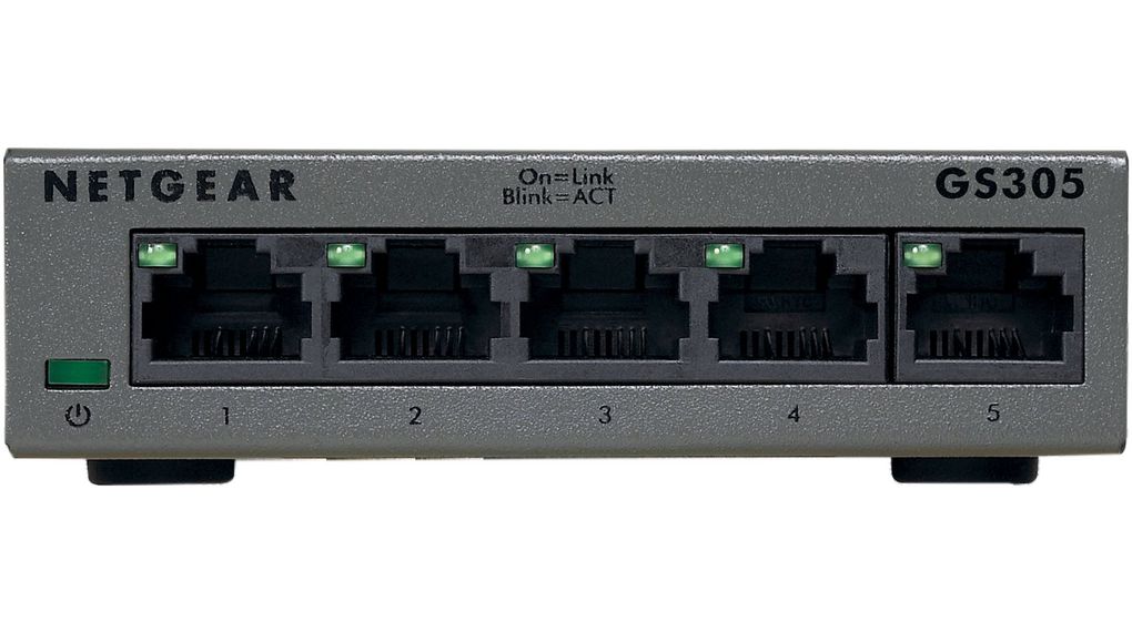 GS305-300PES | Netgear Ethernet-switch, RJ45-portar 5, 1Gbps, Layer 2 ...