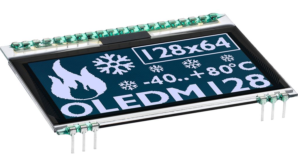 EA OLEDM128-6LWA | Display Visions OLED-Display 128 x 64 Weiss ...