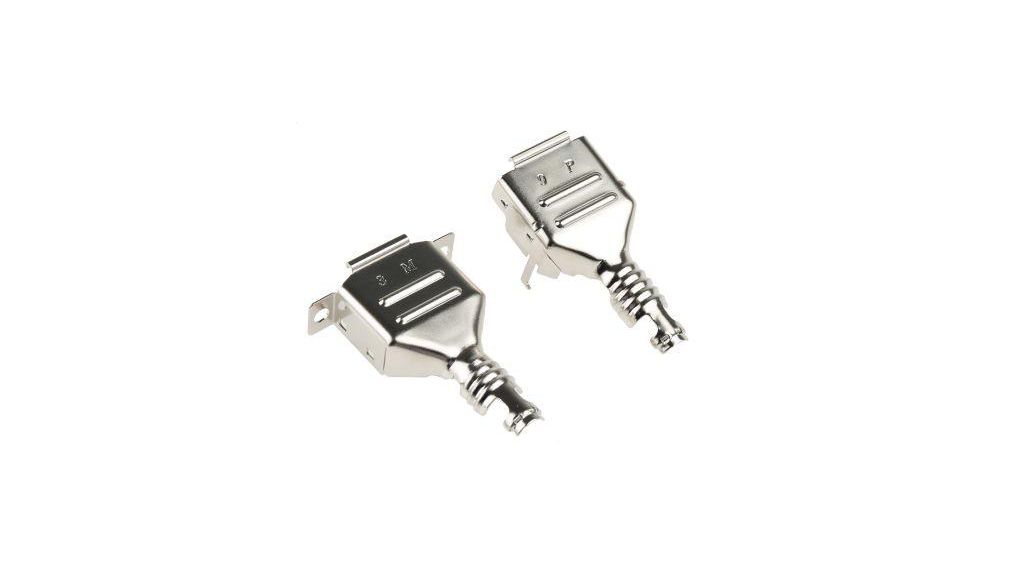 3357-9209 | 3M 3357 Series Steel D Sub Backshell, 9 Way, Strain Relief ...