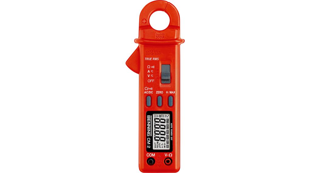 CM2 | Benning Current Clamp Meter, TRMS AC + DC, 40MOhm, LCD, 300A ...