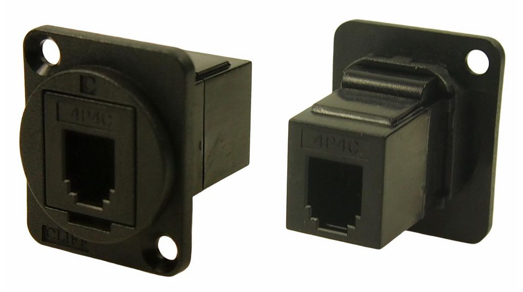 CP30228 | Cliff Industriadapter, XLR-hus RJ9 / RJ10 / RJ22 Sokkel Rett ...