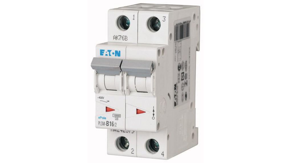 PLSM-C16/2-MW | Eaton Miniature Circuit Breaker, C, 16A, IP20 | Distrelec Germany