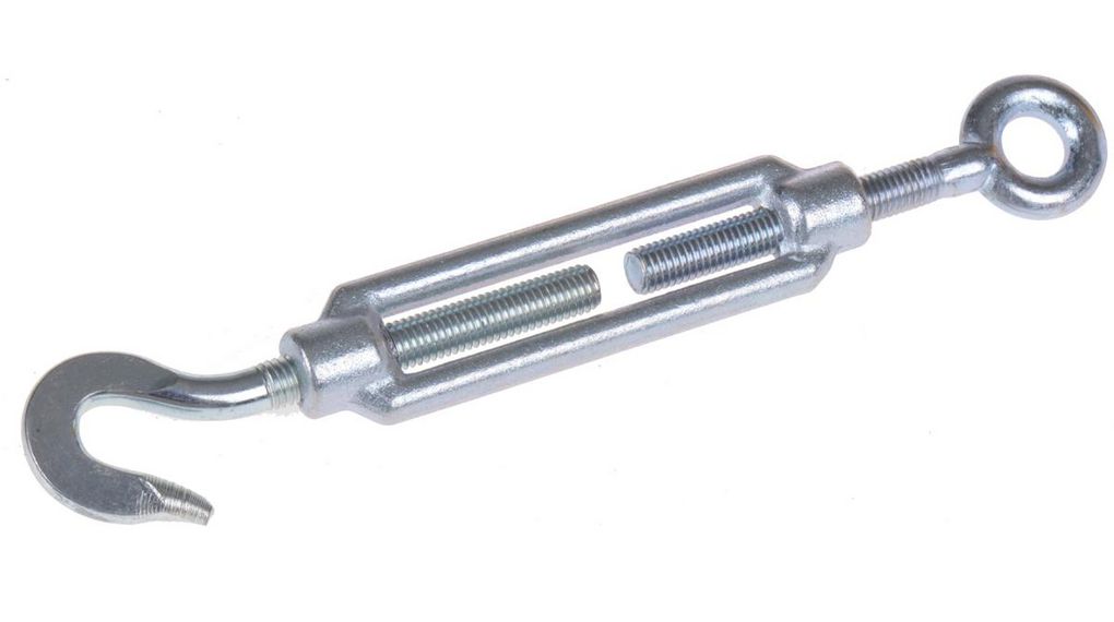 674027 | RS PRO Hook to Eye Steel Rigging Screw, M10 Thread | Distrelec ...