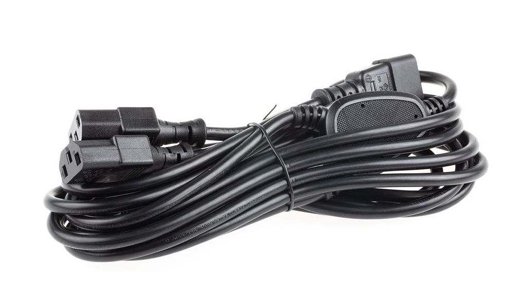 1789807 | RS PRO Straight IEC C13 x 3 Socket to Straight IEC C14 Plug ...
