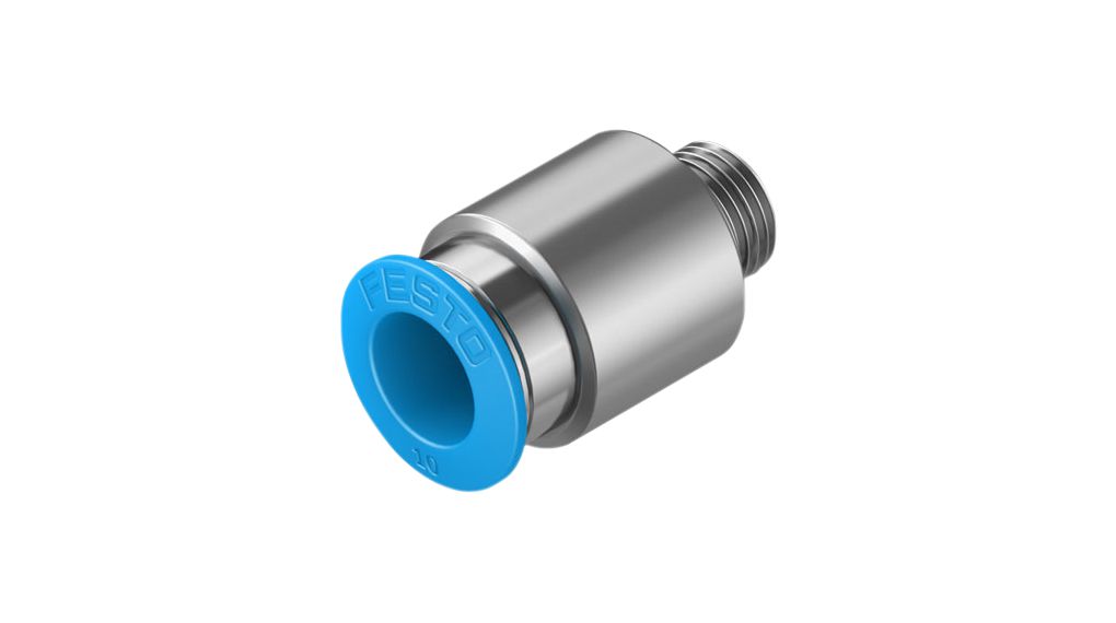 QS-G1/8-10-I | Festo Fitting, Compressed Air, Brass, 28.3mm, G1/8, Male ...