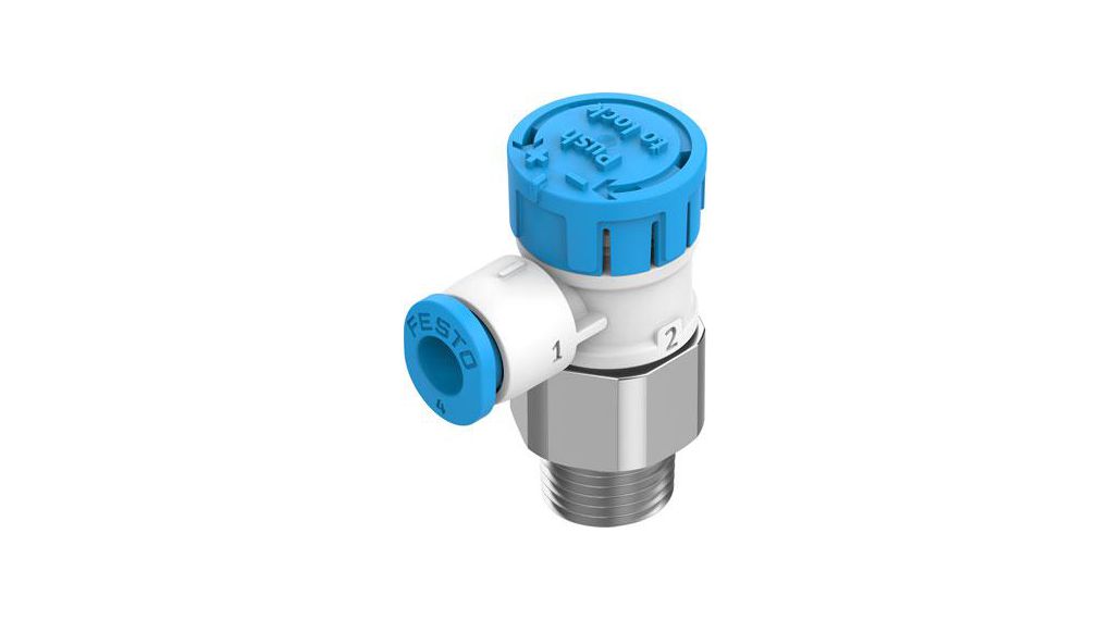 VFOE-LE-T-R18-Q4 | Festo One-Way Exaust Control Valve, R1/8 / QS-4 ...