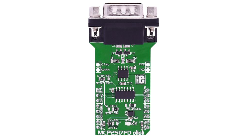 MIKROE-2379 | Mikroelektronika MCP2517FD Click CAN Transceiver ...