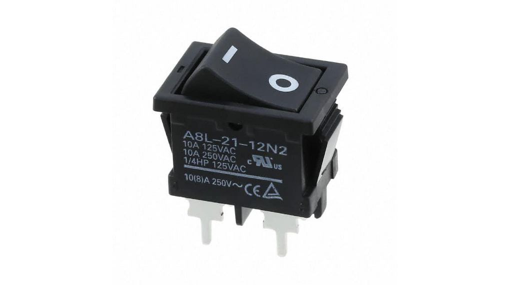 A8LM0041M | Omron Electronic Components Rocker Switch, DPST, Latched ...
