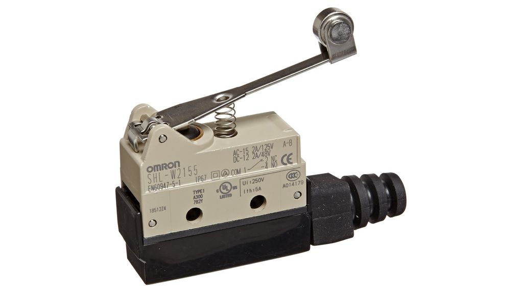 SHLW2155 | Omron Industrial Automation Limit Switch, Hinge Roller Lever, 1CO, | Distrelec Sweden