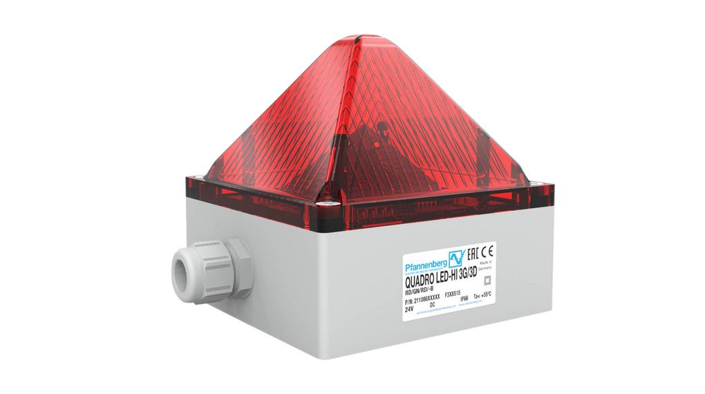 21108645009 | Pfannenberg Signal Beacon AC / DC 230V 65mA Red IP66 ...