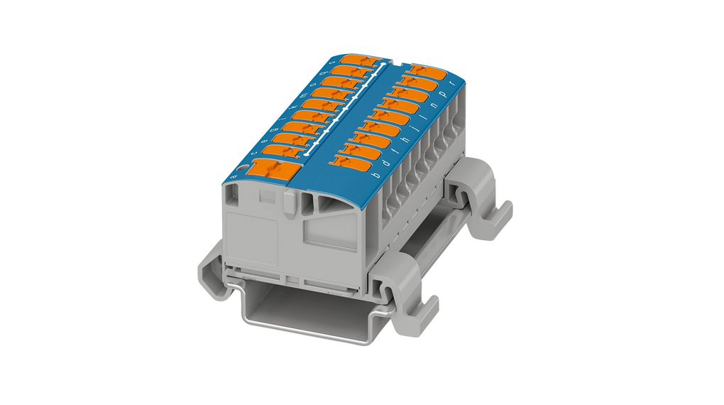 1019558 | Phoenix Contact Terminal Block, Push-In, 19 Poles, 690V, 24 ...