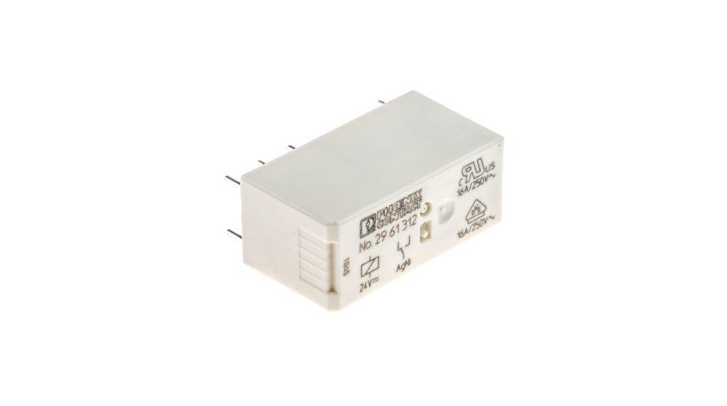 2961312 | Phoenix Contact PCB Mount Power Relay, 24V dc Coil, 16A ...