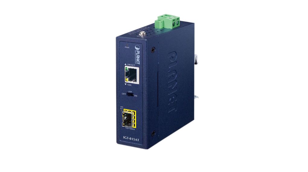 IGT-815AT | Planet Mediekonverterare, Ethernet - Multi-mode-fiber, Fiberportar 1SFP | Elfa ...