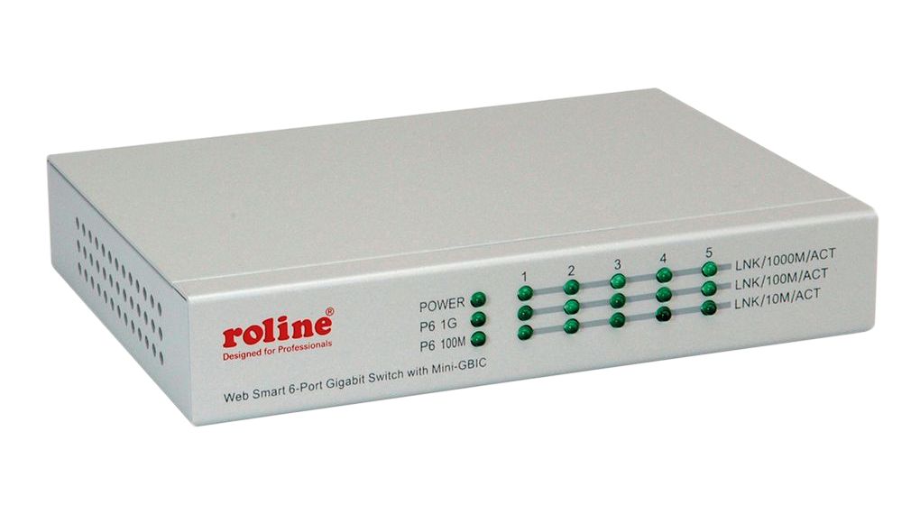21143523 | Roline Ethernet Switch, RJ45 Ports 5, 1Gbps, Managed ...