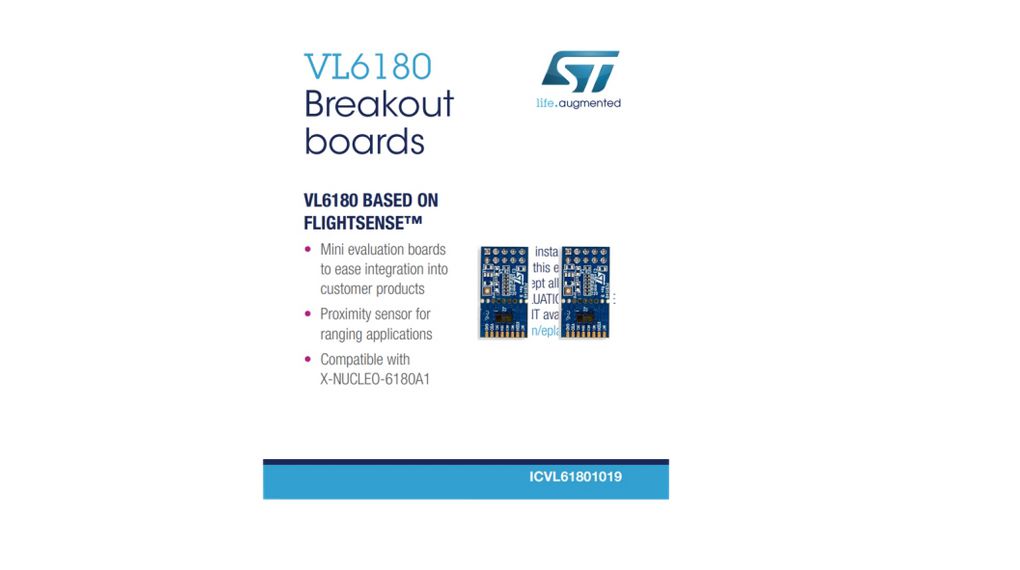 VL6180-SATEL | ST VL6180 Time-of-Flight Distance Sensor Breakout Boards ...