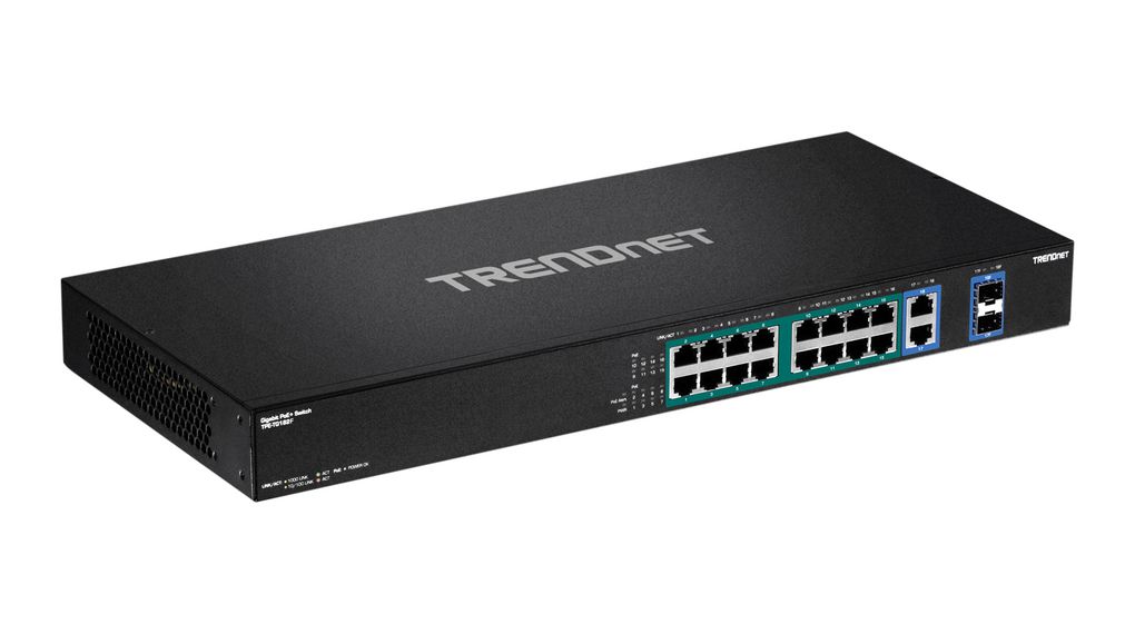 TPE-TG182F | Trendnet PoE Switch, Unmanaged, 1Gbps, 440W, RJ45 Ports 18 ...