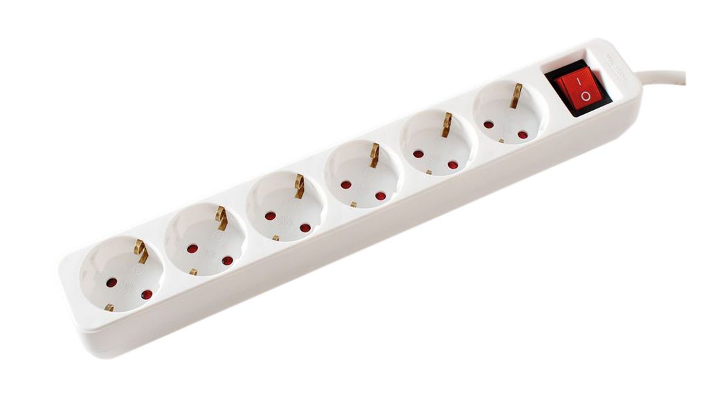 19991087 | Value Outlet Strip 6x DE Type F (CEE 7/3) Socket - DE Type F ...