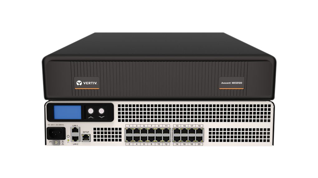 MXS5120-203 | Vertiv 20-ports rackmonterad KVM-switch, 22x RJ45, CH ...