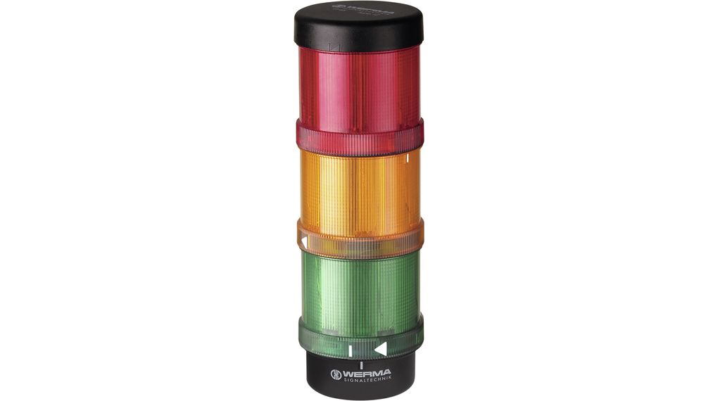 649.000.01 | Werma Signal Tower Green / Red / Yellow 24V KombiSIGN 72 ...