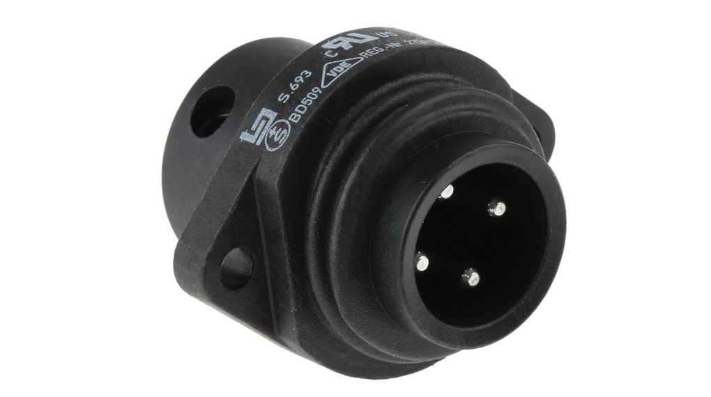 09 4223 00 04 | Binder Panel-mount plug, 693 series 4-pole, Plug, 4 ...