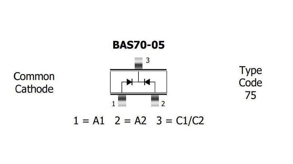 BAS70-05 | Diotec Kleinsignaldiode 15mA 70V SOT-23 | Distrelec Deutschland