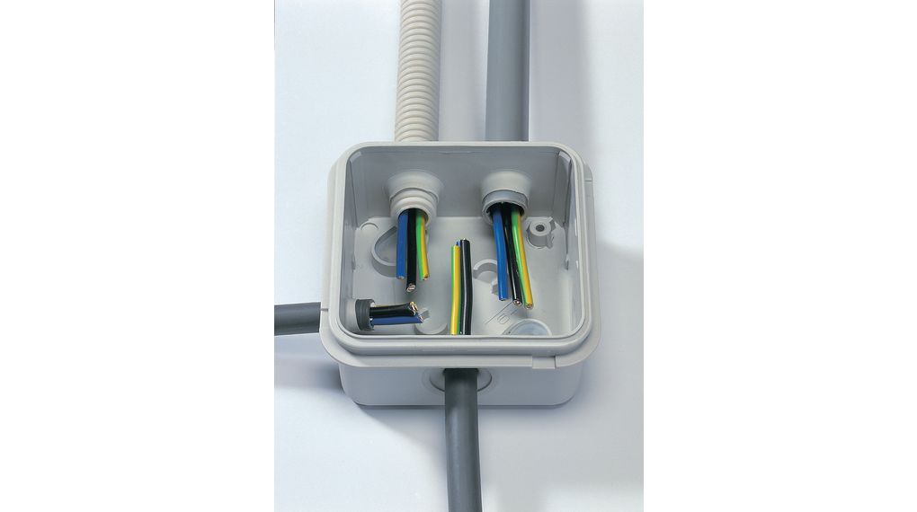 JB 6 G | Fibox Junction Box, 6mm², 110x110x49mm, Cable Entries 2 ...