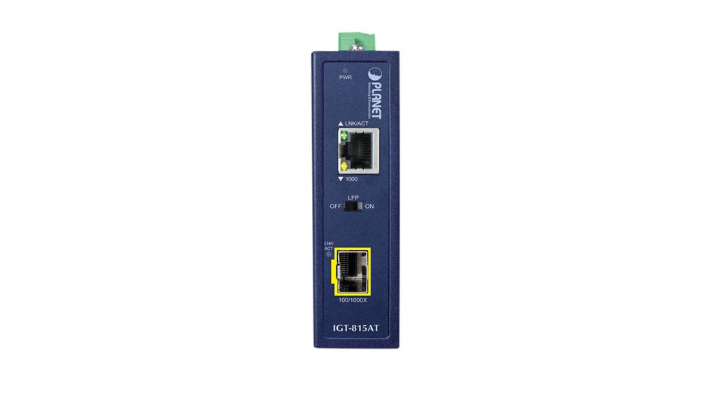 IGT-815AT | Planet Mediekonverterare, Ethernet - Multi-mode-fiber, Fiberportar 1SFP | Elfa ...