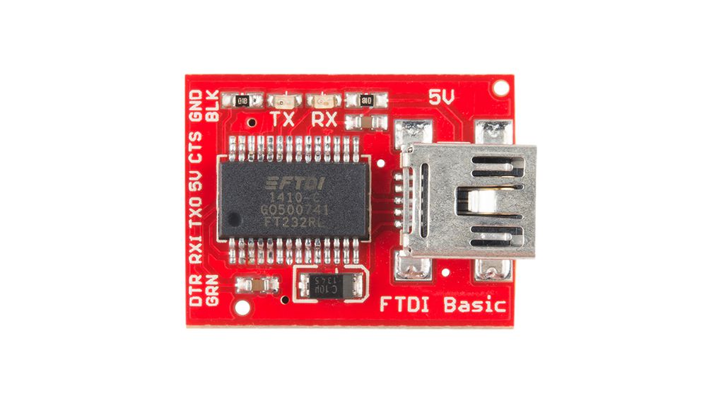 DEV-09716 | SparkFun Electronics FTDI Basic Serial to UART Interface Converter 5V | Distrelec Sweden