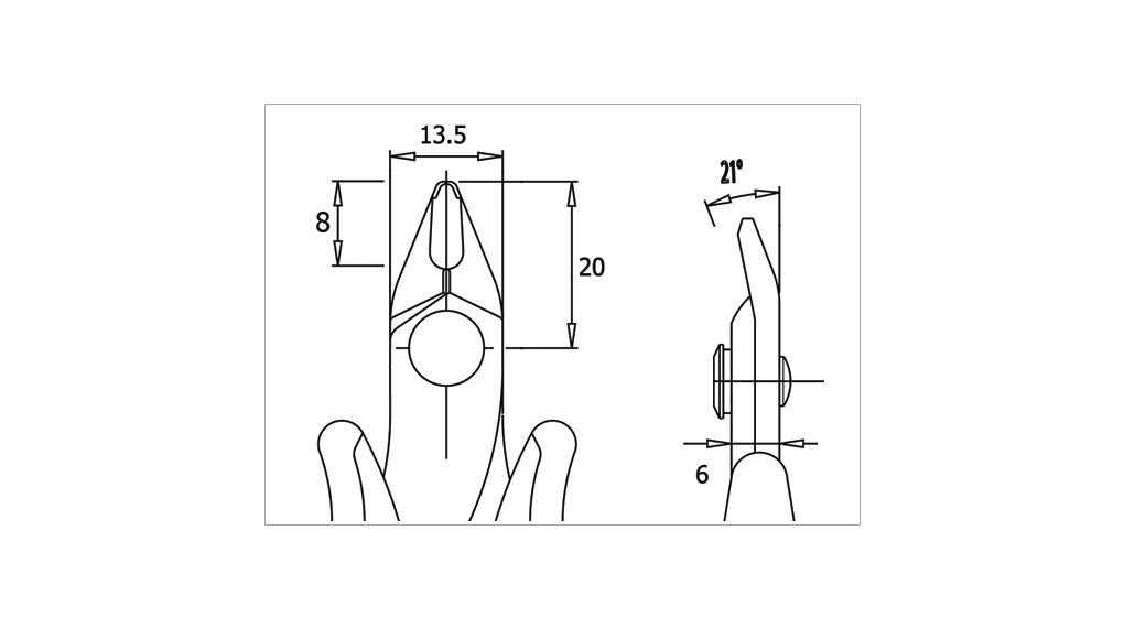 RND 550-00112 | RND Lab Avbitartänger, 138mm, Med avfasning, 1.63mm | Elfa Distrelec Sverige