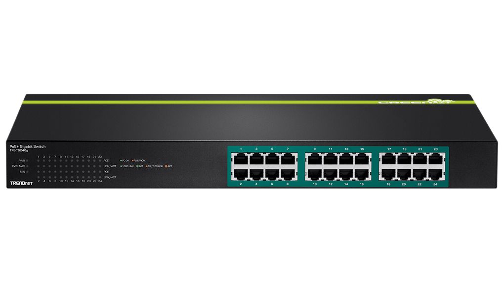 TPE-TG240G | Trendnet PoE Switch, Unmanaged, 1Gbps, 370W, RJ45 Ports 24 ...