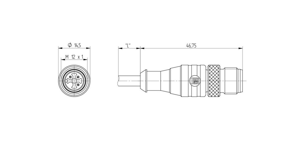 RST 3-RKMWV/LED A 3-224/2 M | Lumberg Automation Cordset, M12 Plug - M8 ...