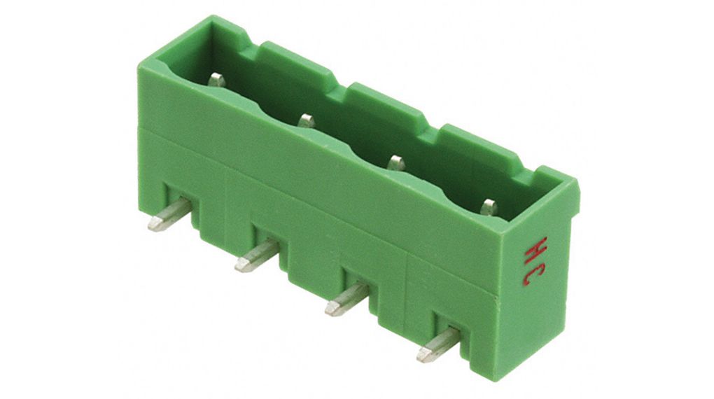 1766259 | Phoenix Contact Pin header 90°, Right Angle, 7.62mm Pitch, 4 Poles | Elfa Distrelec ...