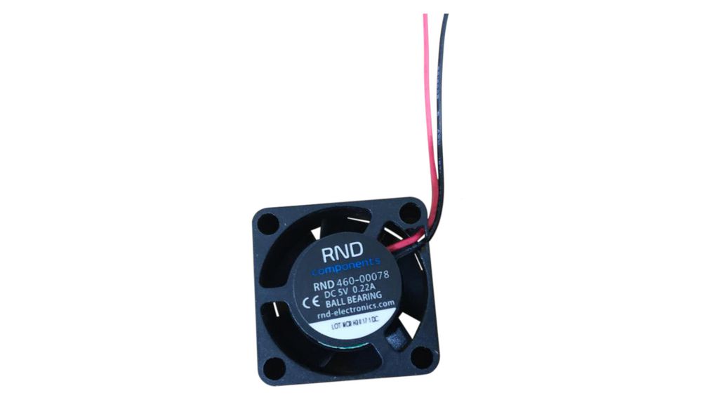 RND 460-00078 | RND Axiallüfter DC 25x25x10mm 5V 4.1m³/h | Distrelec Schweiz