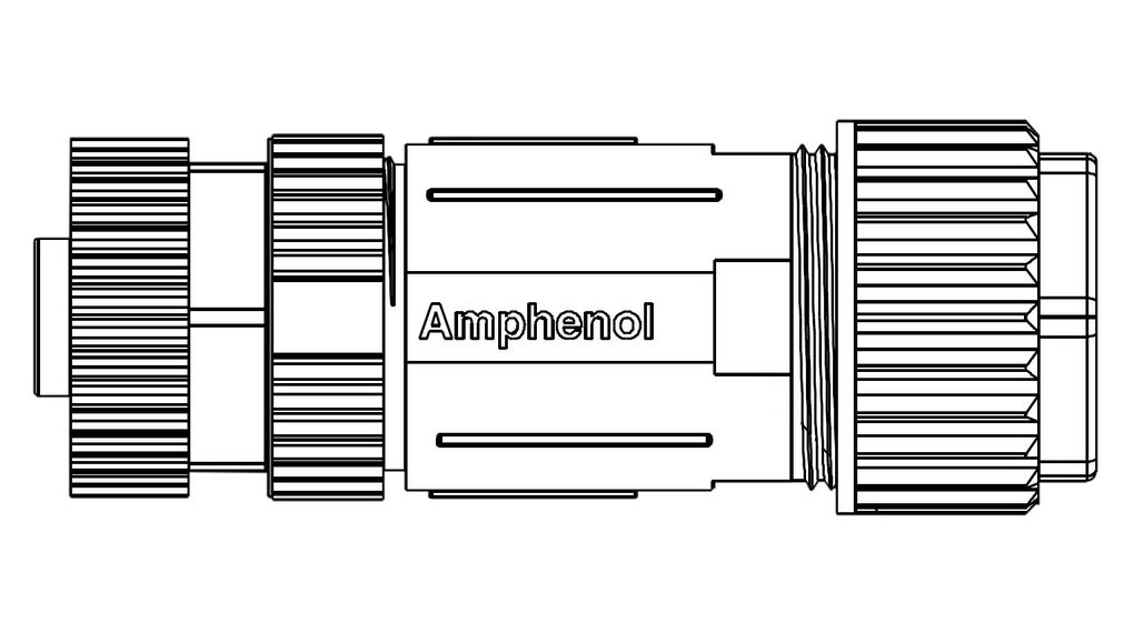M12T-04BFFB-SL7002 | Amphenol LTW Rundsteckverbinder, M12, Steckbuchse ...