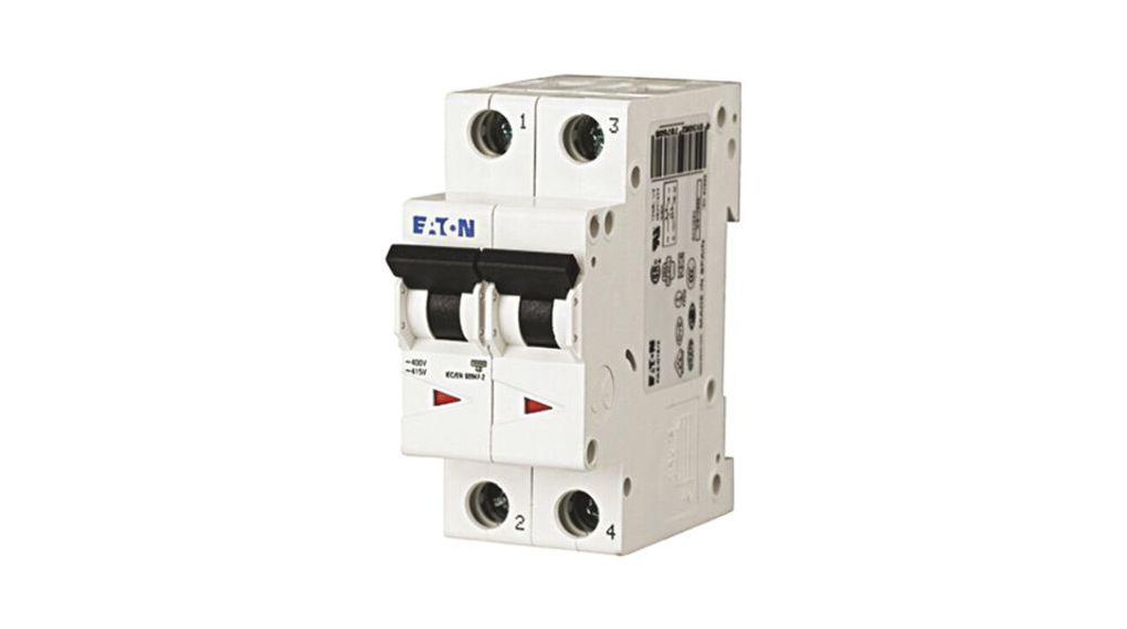 239096 FAZ6-C1/2 | Eaton Möller Eaton xEffect MCB, 2P, 1A Curve C, 230 ... 400V AC, 6 kA ...
