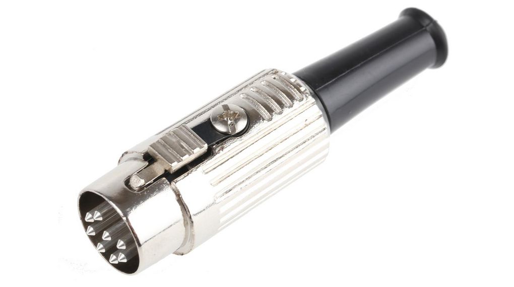 491138 | RS PRO 8 Pole Din Plug, 1A, 100 V ac, Push Lock, Male, Cable ...