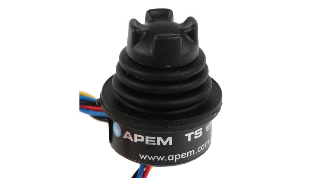 TS-1D1S02A | Apem 2-Axis Joystick Switch Castle, Hall Effect, IP68 ...