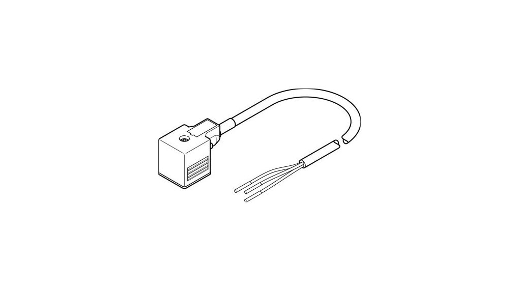 NEBV-A1W3F-P-K-0.6-N-LE3 | Festo Open End Connecting Cable, Angled 3 ...