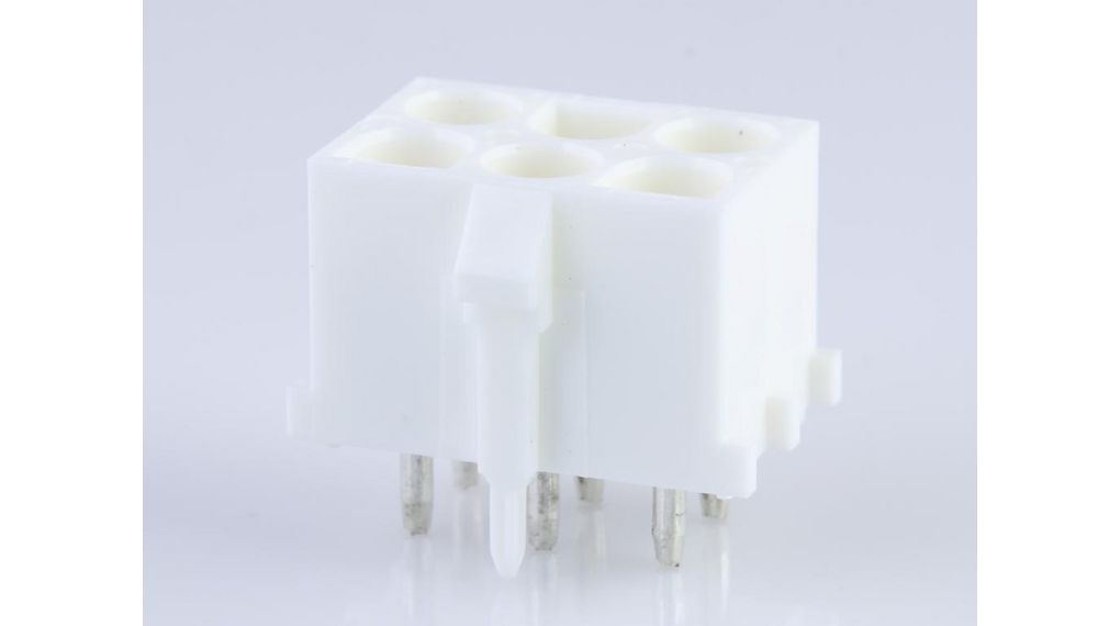 43255-0137 | Molex Rectangular Power Connector 6 Contact Male Solder ...