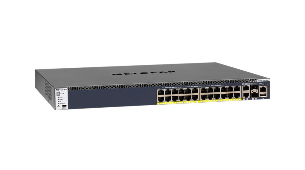 GSM4328PA-100NES | Netgear PoE Switch, Layer 3 Managed, 10Gbps, 480W ...