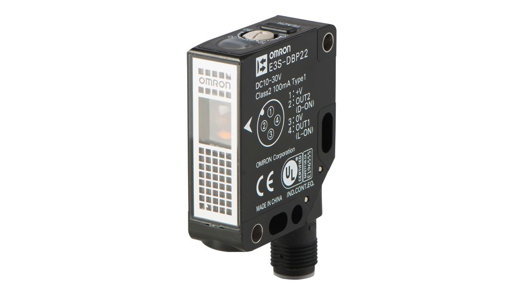 E3SDBP21OMS | Omron Industrial Automation Photoelectric Sensor PNP 4.5m 500us 30V 100mA IP67 ...