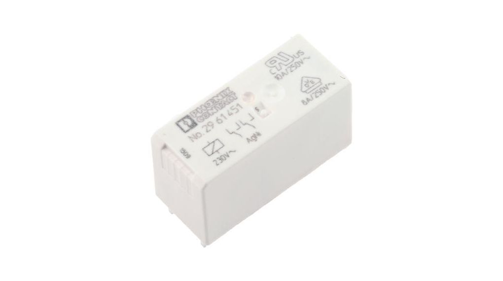 2961451 | Phoenix Contact PCB Mount Power Relay, 230V ac Coil, 15A ...
