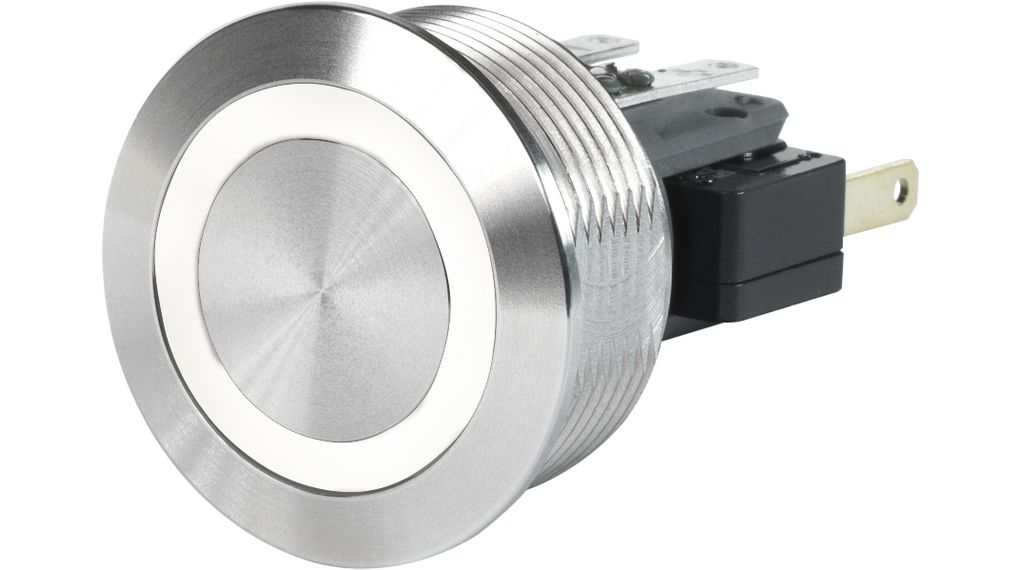 3-136-768 | Schurter Pushbutton Switch, Vandal Proof White Momentary ...