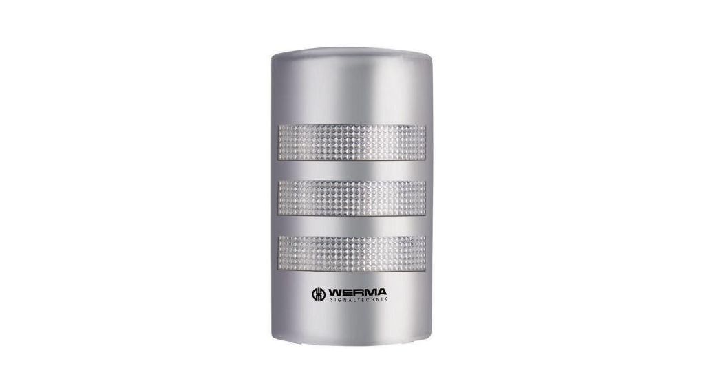 691.400.55 | Werma FlatSIGN Series Clear Buzzer Signal Tower, 3 Lights ...